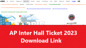 AP Inter Hall Ticket 2023, 1st & 2nd Year Direct Download Link